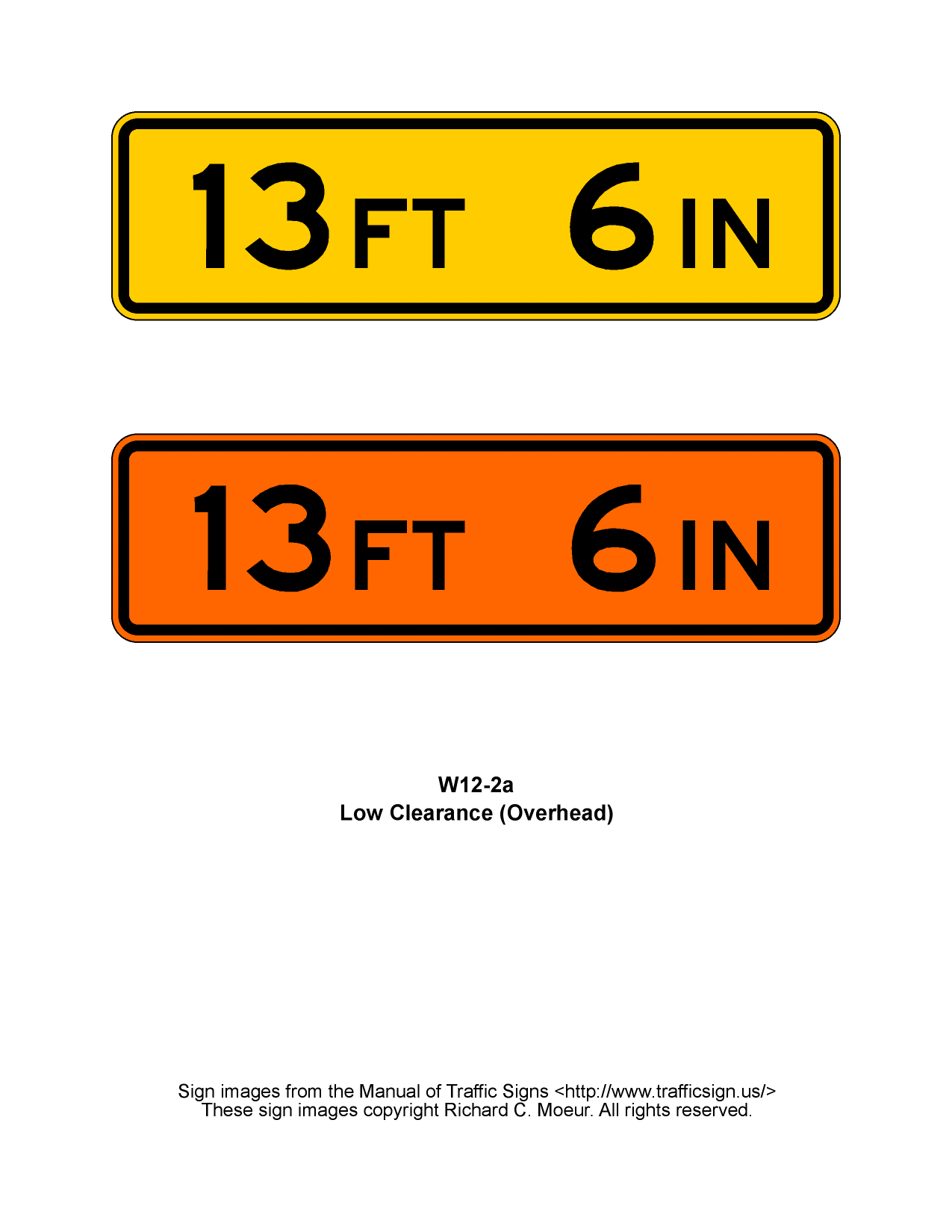 Manual of Traffic Signs - W12 Series Signs