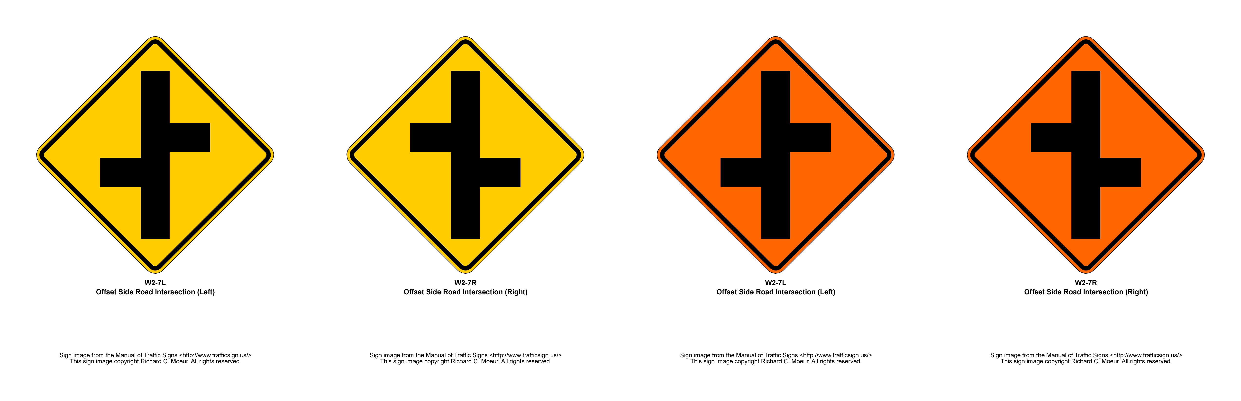 Manual of Traffic Signs - W2 Series Signs