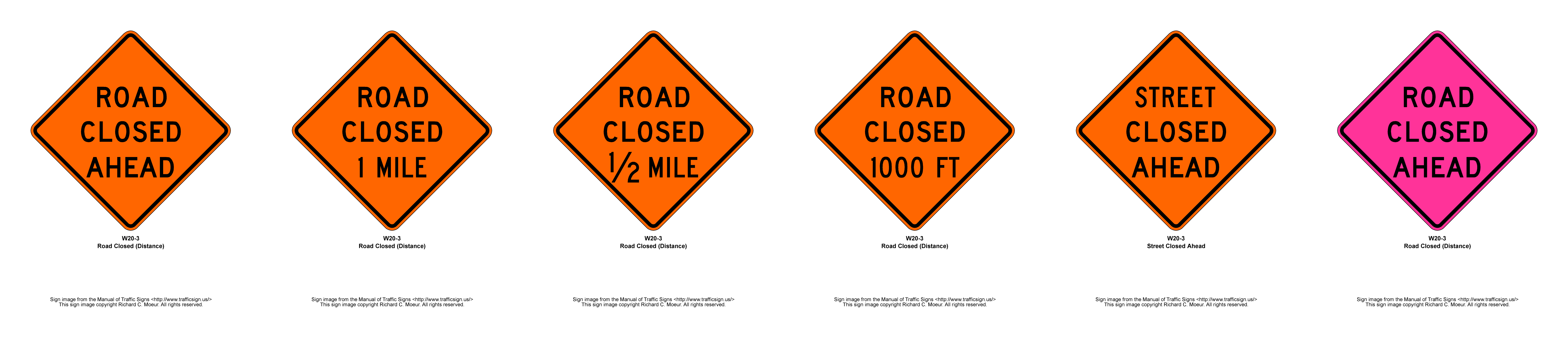Manual of Traffic Signs - Temporary Traffic Control Signs
