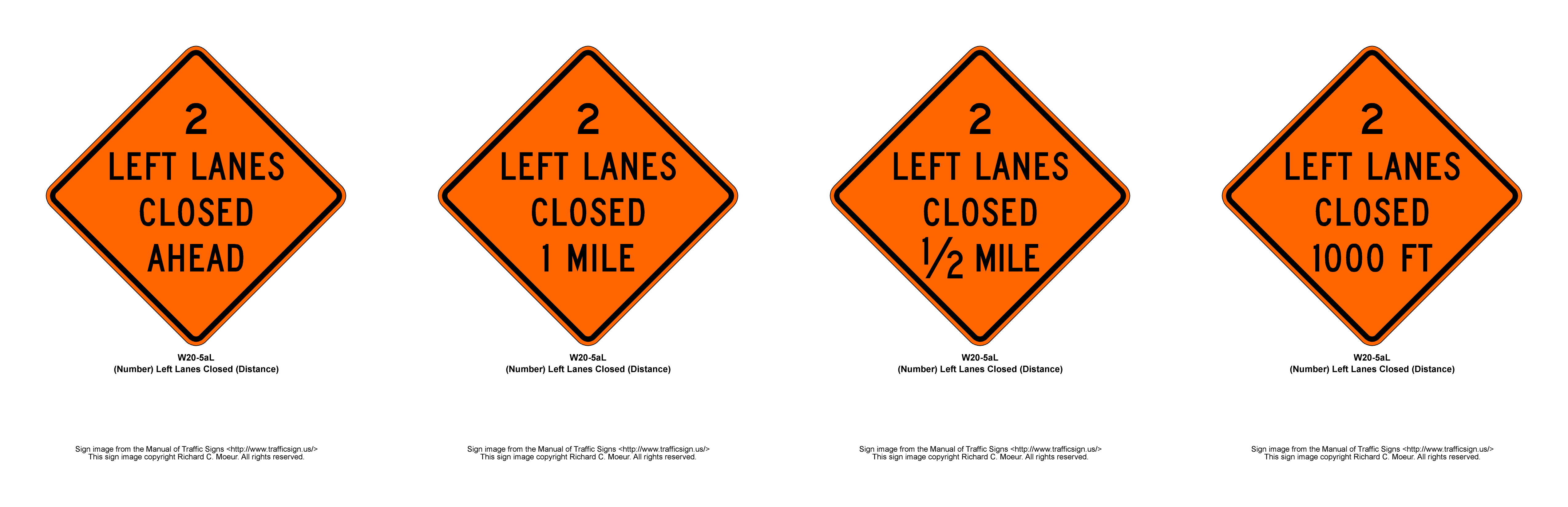Manual of Traffic Signs - W20 Series Signs