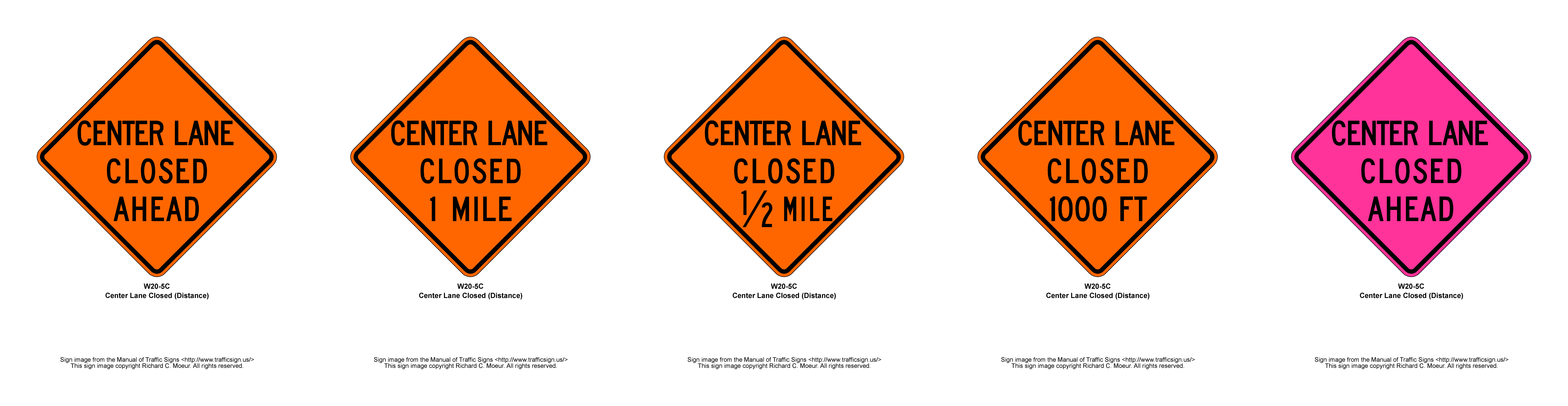 Manual of Traffic Signs - W20 Series Signs