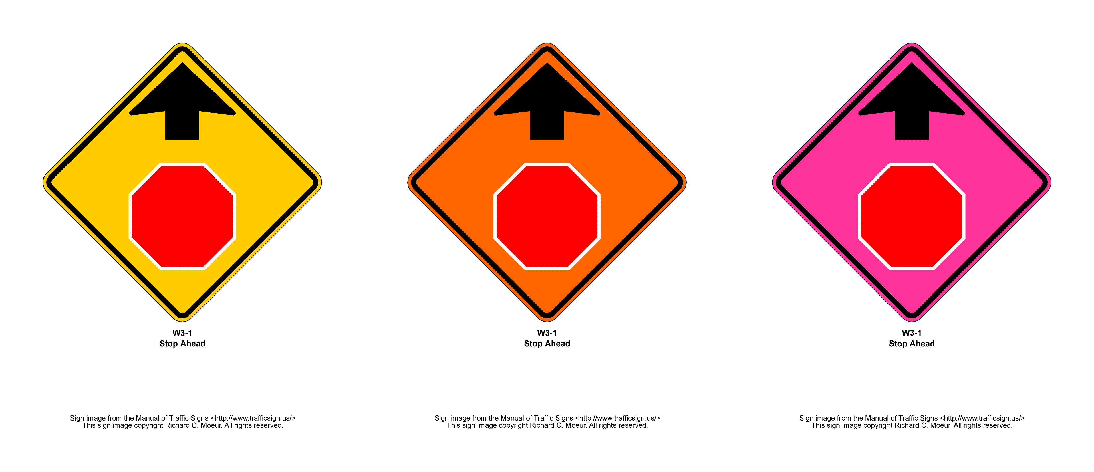 Manual of Traffic Signs - W3 Series Signs