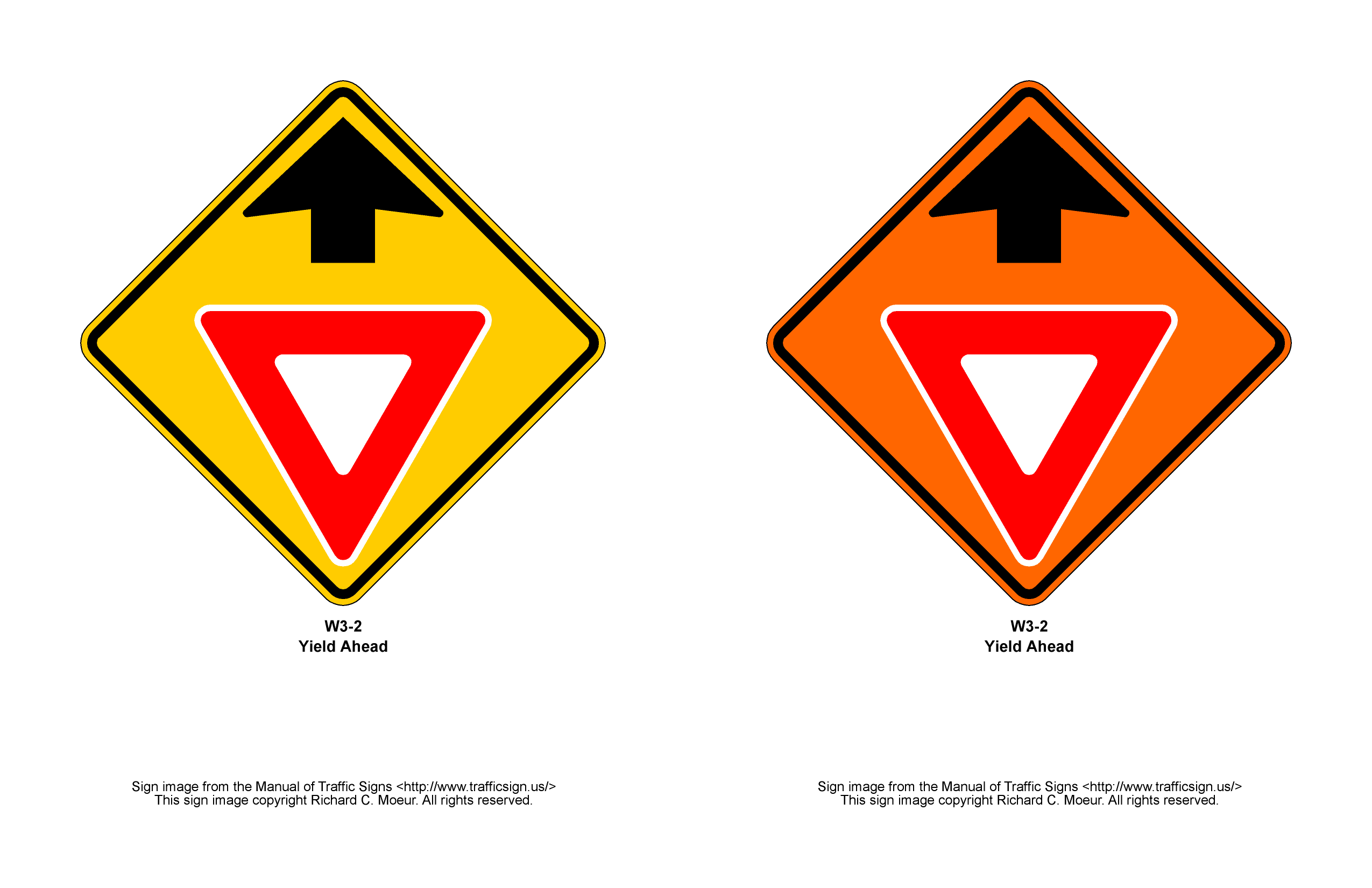 Manual of Traffic Signs - W3 Series Signs