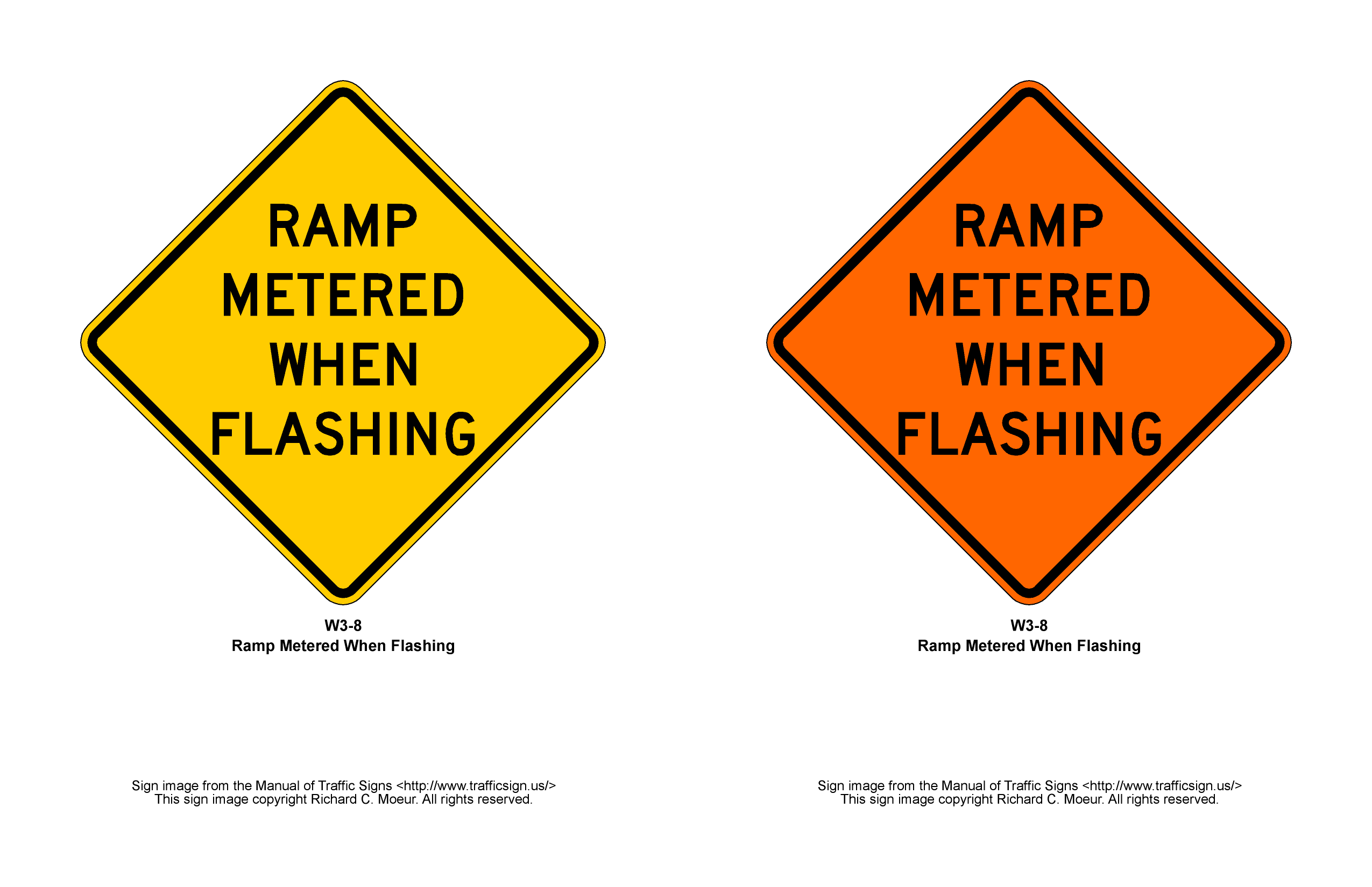 Manual of Traffic Signs - W3 Series Signs