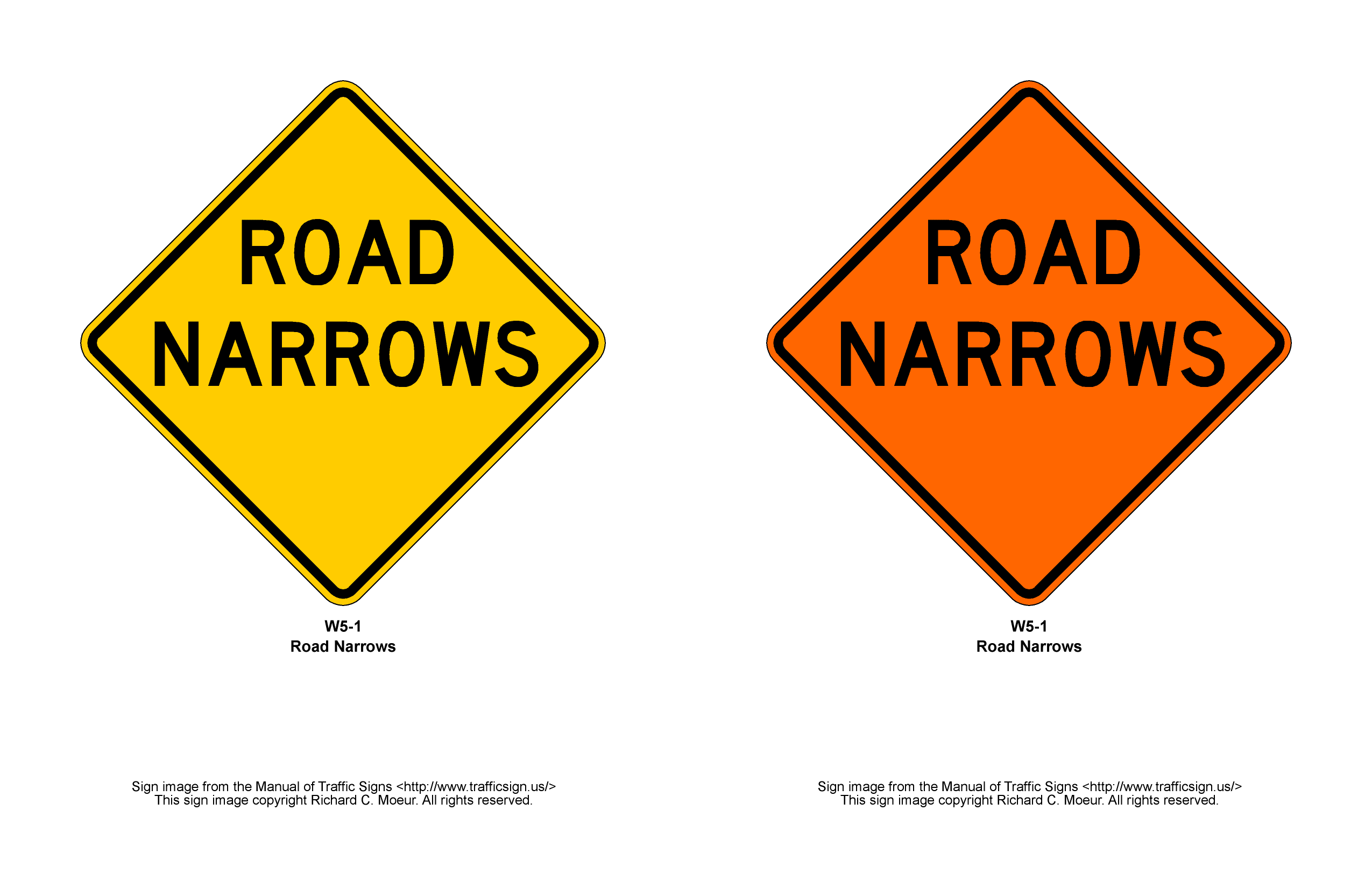 Manual of Traffic Signs - Temporary Traffic Control Signs