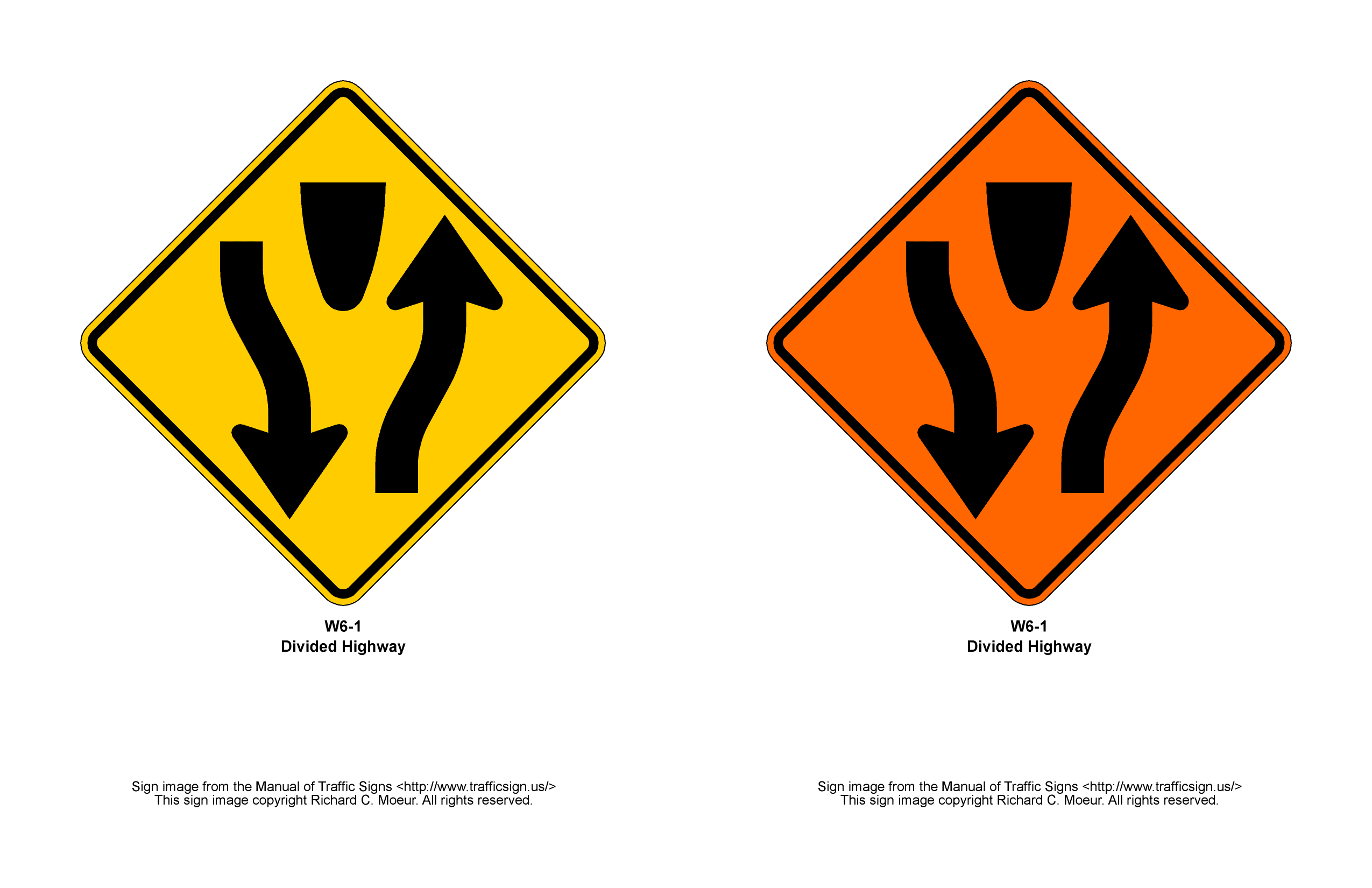 Manual of Traffic Signs - W6 Series Signs