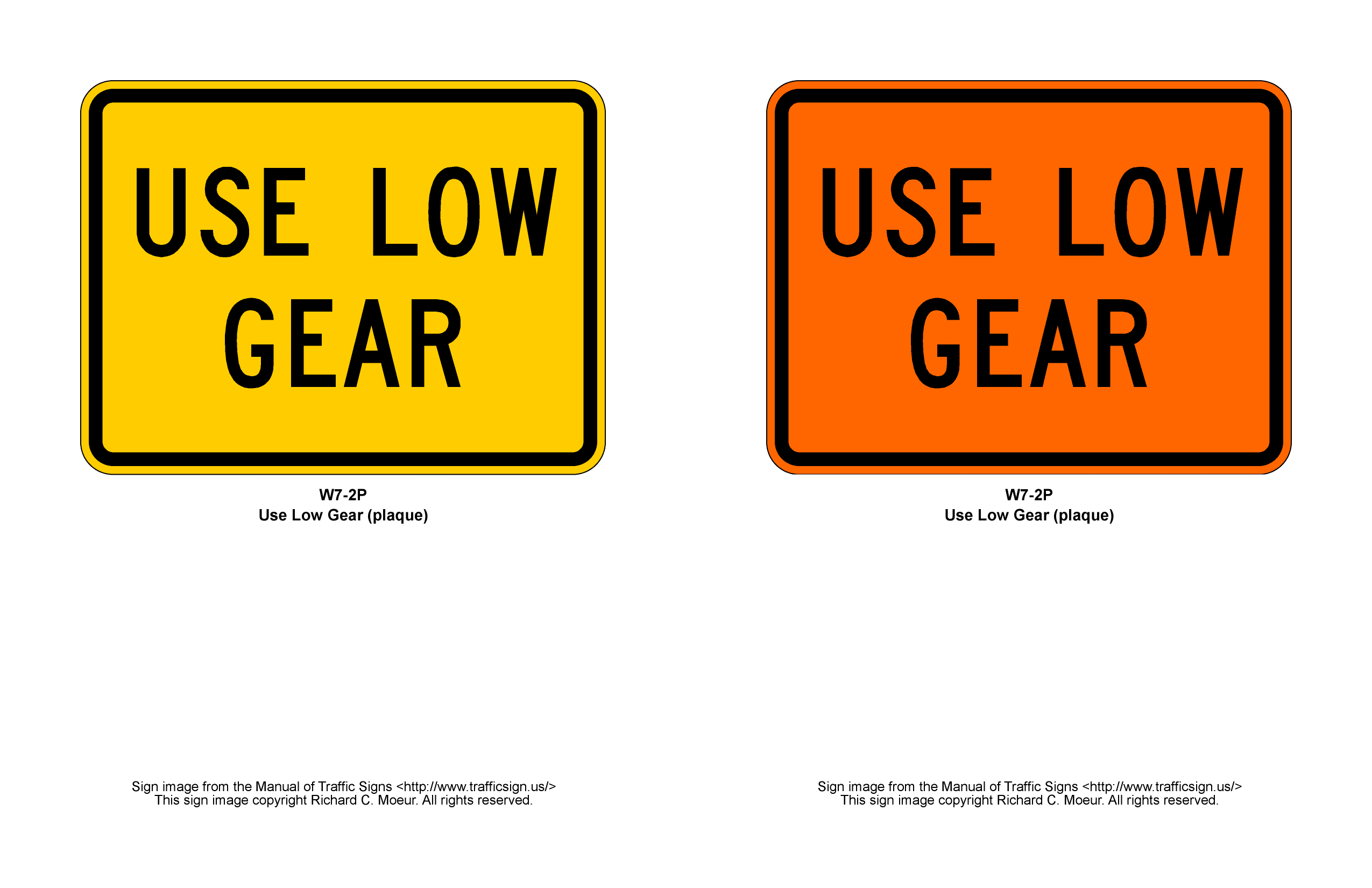 Manual of Traffic Signs - W7 Series Signs
