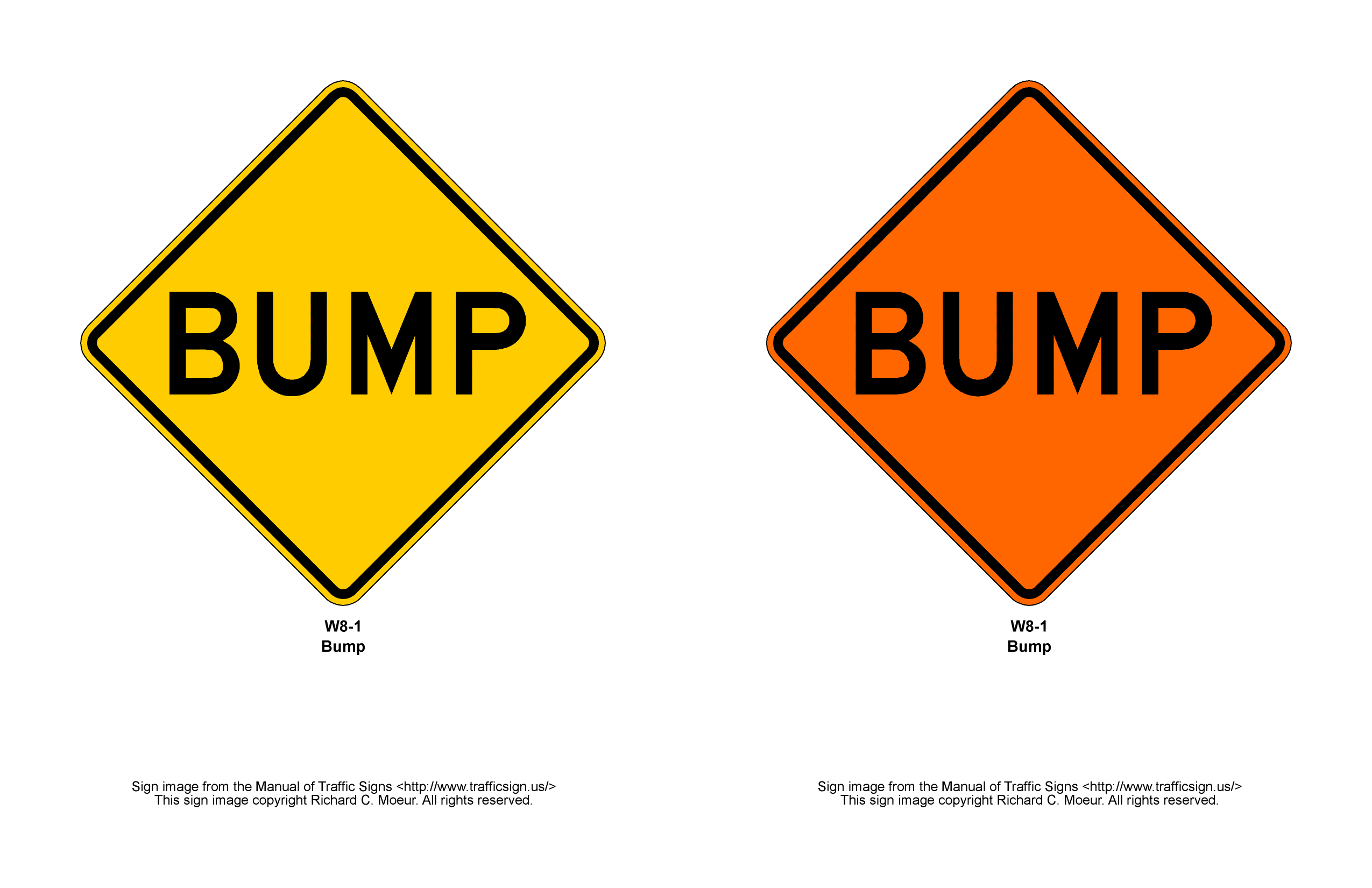 Manual of Traffic Signs - W8 Series Signs