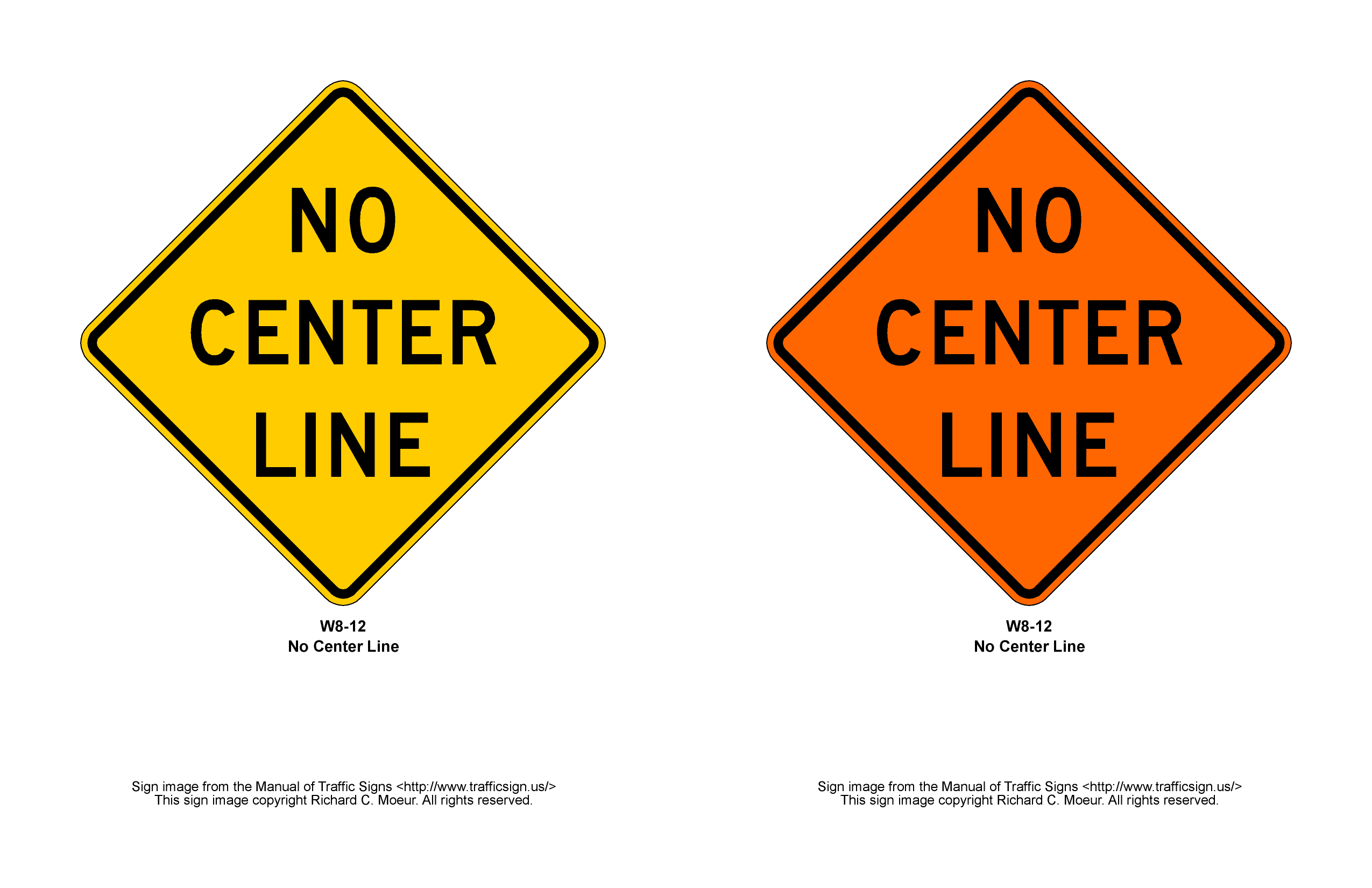 Manual of Traffic Signs - W8 Series Signs