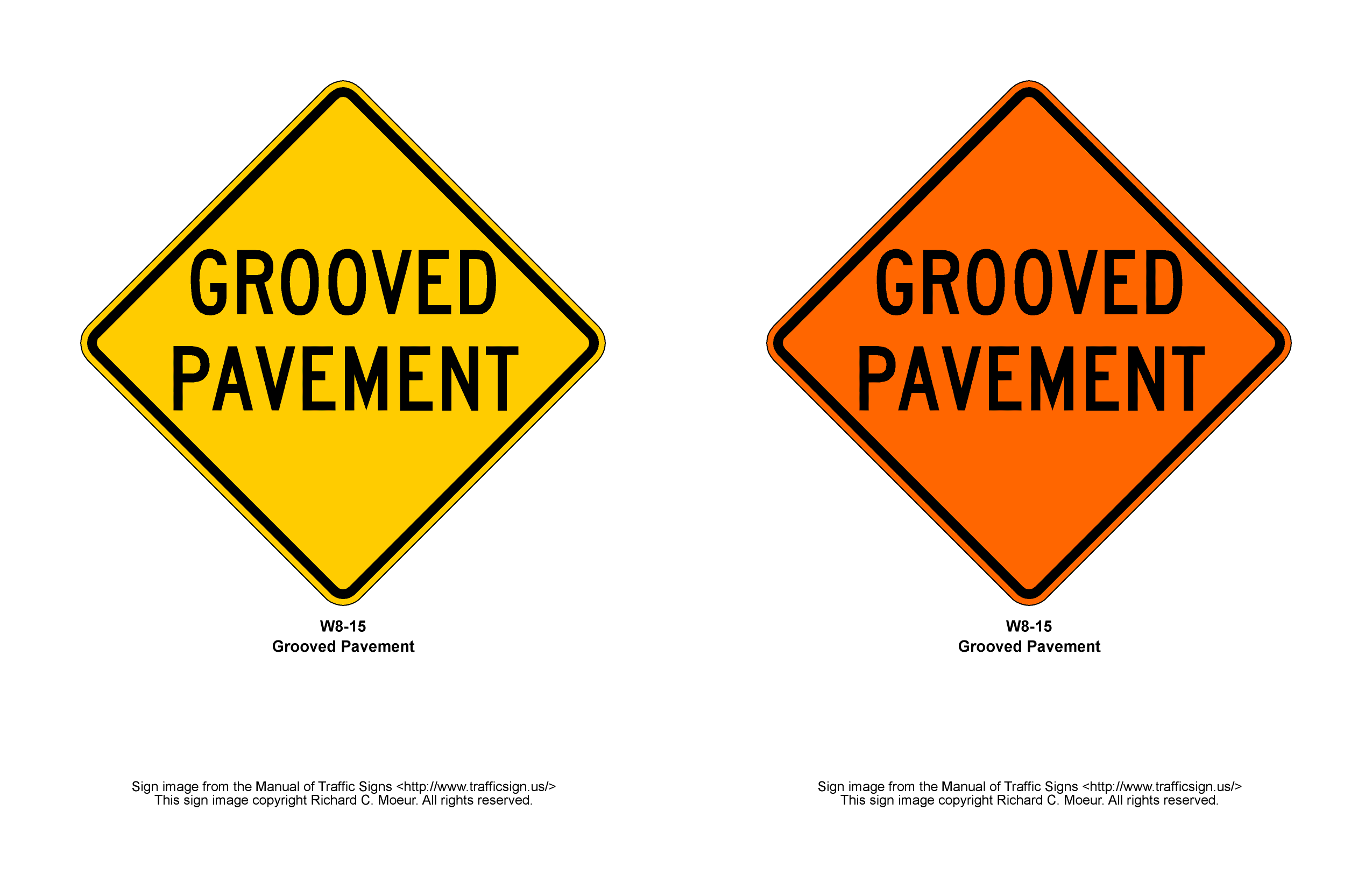Manual of Traffic Signs - W8 Series Signs