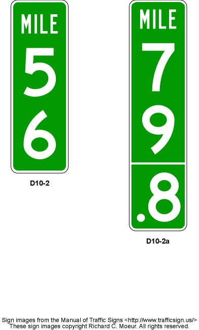 Manual of Traffic Signs - D10 Series Signs