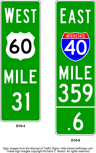 Manual of Traffic Signs - D10 Series Signs