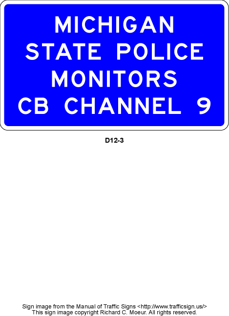 Manual of Traffic Signs - D12 Series Signs