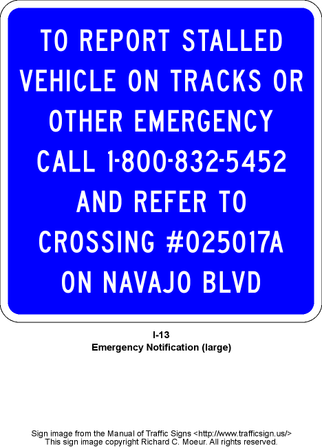 Manual of Traffic Signs - Railroad and Light Rail Signs