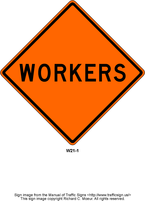 Manual of Traffic Signs - W21 Series Signs