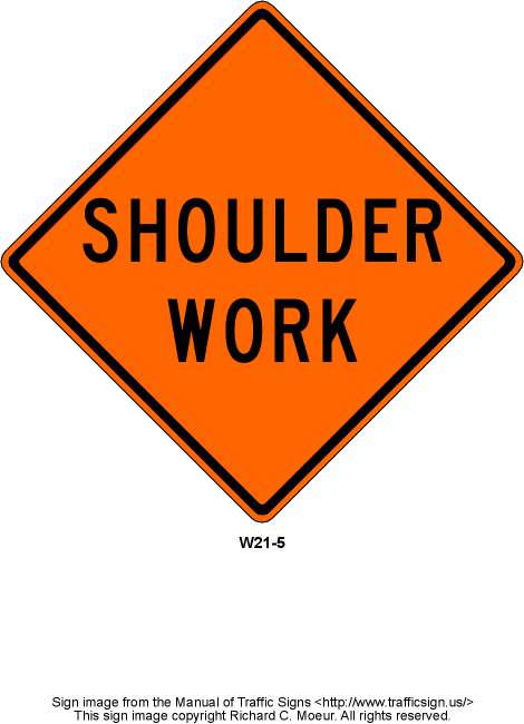 Manual of Traffic Signs - W21 Series Signs